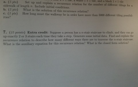 Solved Suppose a person has a n-stair staircase to climb, | Chegg.com