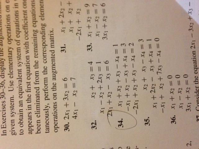Solved In Exercises 30-36, display given system. Use | Chegg.com