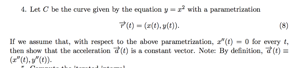 Solved Let C be the curve given by the equation y = x^2 with | Chegg.com