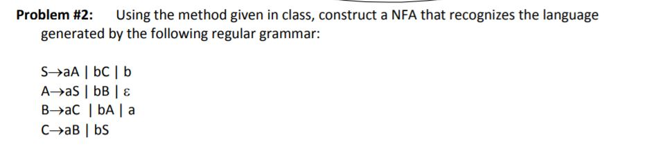 Solved Problem #2: Using the method given in class, | Chegg.com