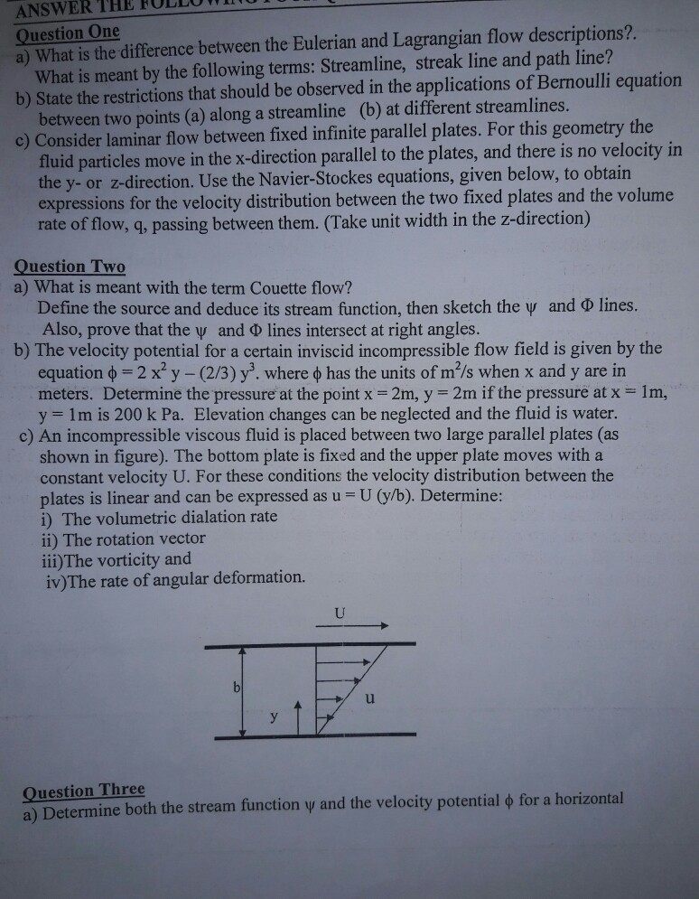 Solved ANSWER THE FOLLOw Question One a) What is the | Chegg.com