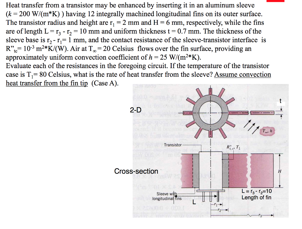 Solved Heat transfer from a transistor may be enhanced by | Chegg.com