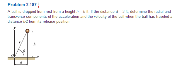 Solved A ball is dropped from rest from height h = 5ft...... | Chegg.com