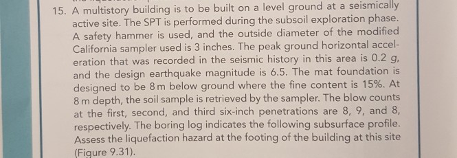 15. A multistory building is to be built on a level | Chegg.com