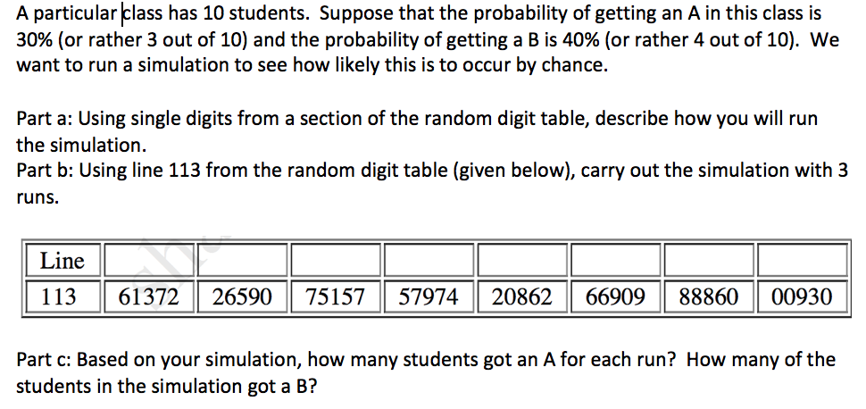 Solved A particular class has 10 students. Suppose that the | Chegg.com