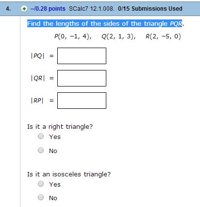 Solved Find the lengths of the sides of the triangle | Chegg.com