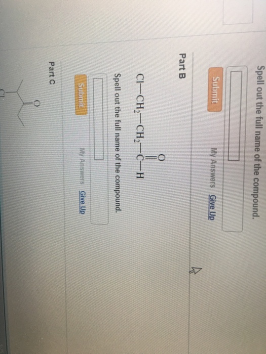 Solved Correct Part C OH Spell out the full name of the | Chegg.com