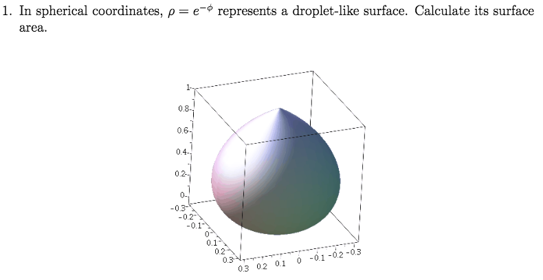 Solved In spherical coordinates, rho = e^phi represents a | Chegg.com