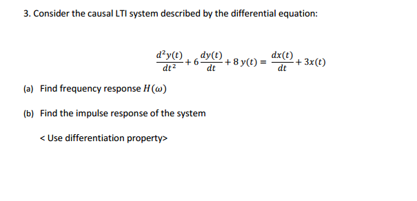 Solved Consider the causal LTI system described by the | Chegg.com