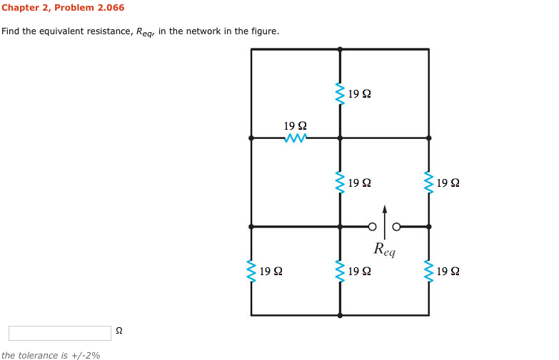 Solved Find the equivalent resistance, R_eq, in the network | Chegg.com