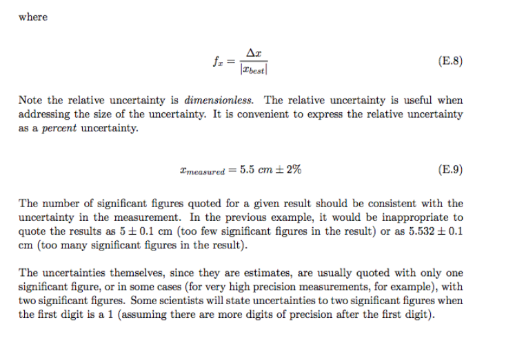 Solved 3. (Uncertainties - 3 pts) From Appendix E on | Chegg.com