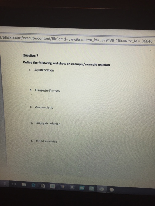 Solved Define the following and show an example/example | Chegg.com