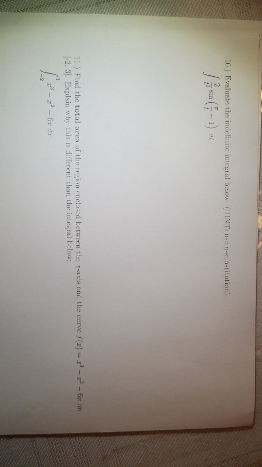 Solved 10.) Evaluate the indefinite integral below: (IINT: | Chegg.com