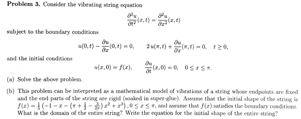 Help with vibrating string equation. | Chegg.com