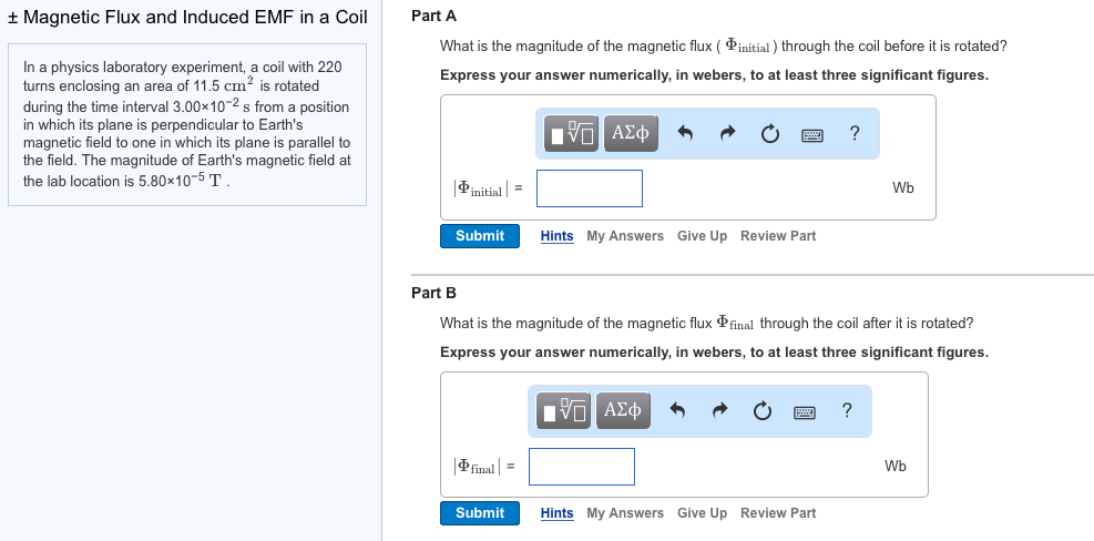 Solved t Magnetic Flux and Induced EMF in a Co Part A What | Chegg.com