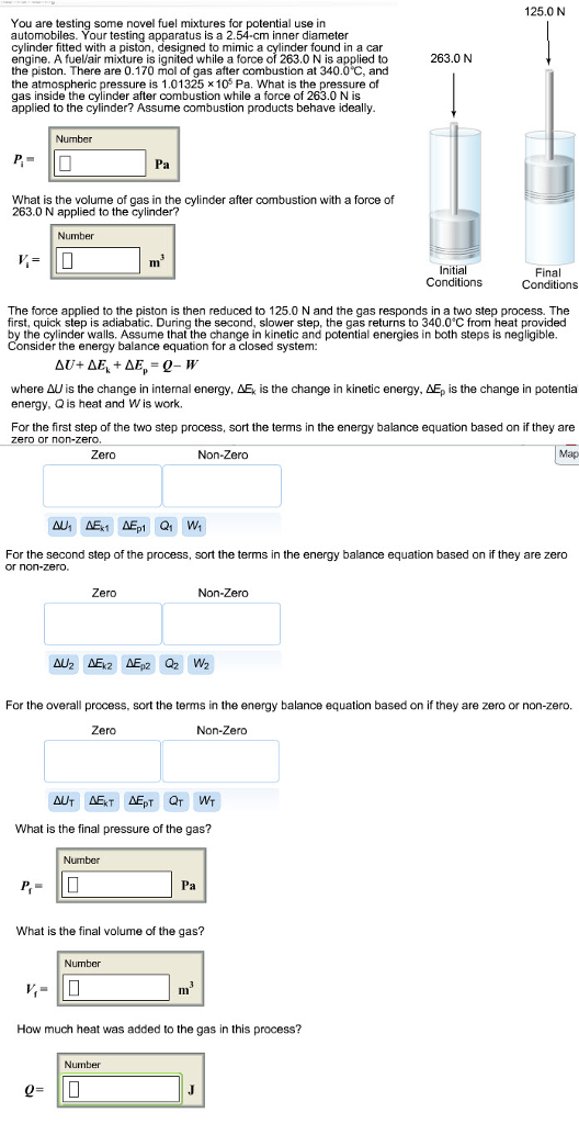 Solved You are testing some novel fuel mixtures for | Chegg.com
