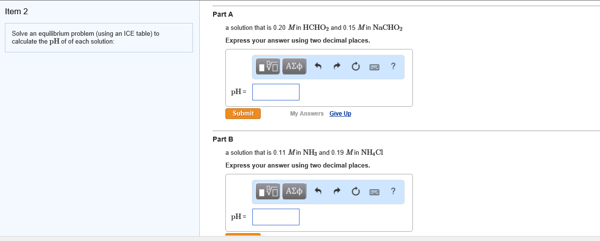 Solved Solve an equilibrium problem (using an ICE table) to | Chegg.com