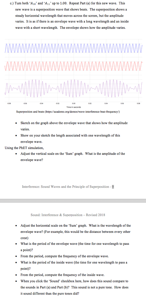 Prelab 1: Use the 'Fourier: Making Waves' PhET | Chegg.com