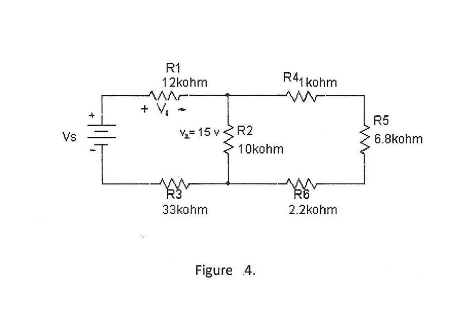 Solved 22. In figure 4, find the voltage across R1. Vs value | Chegg.com