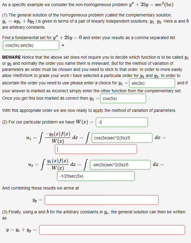 Solved As a specific example we consider the non-homogeneous | Chegg.com