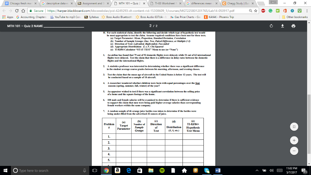 Solved E Chicago fresh ma D MTH 101 Quiz 2 x TI-83 Worksheet | Chegg.com