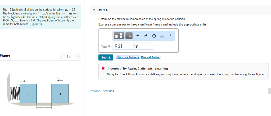 Solved The 15-kg block A slides on the surface for which | Chegg.com
