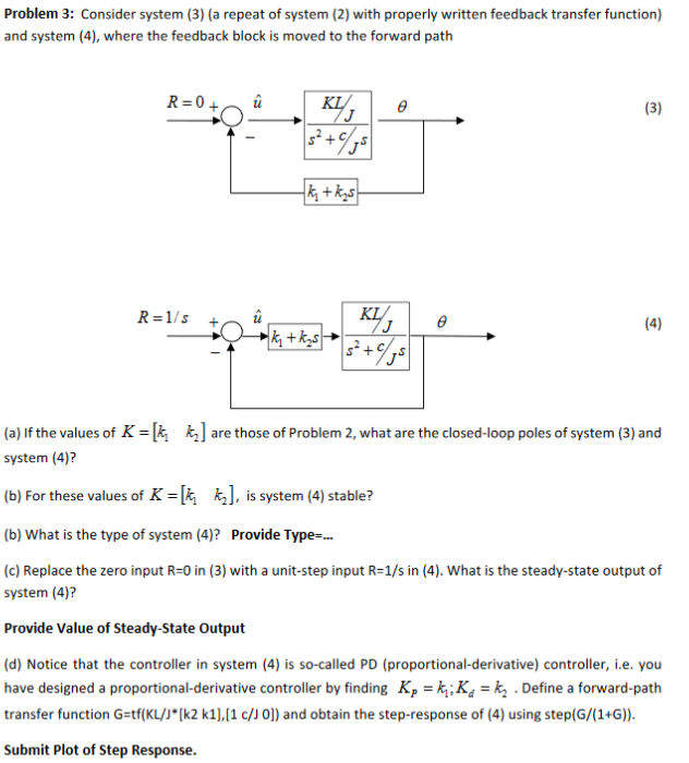 Problem 3: Consider system (3) (a repeat of system | Chegg.com