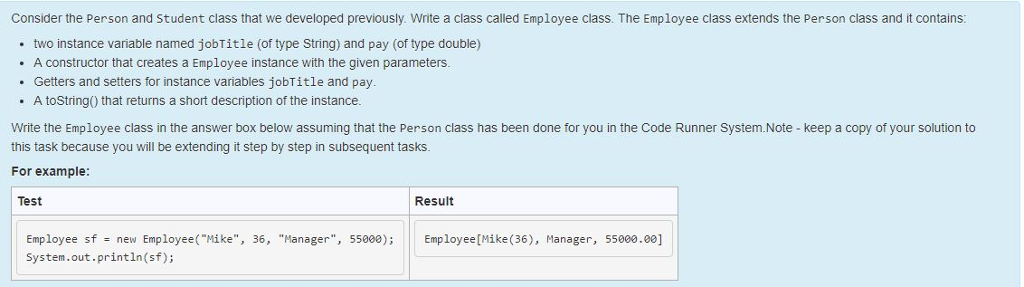 Solved Consider the Person and Student class that we | Chegg.com