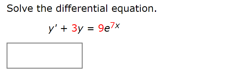 Solved Solve the differential equation. | Chegg.com