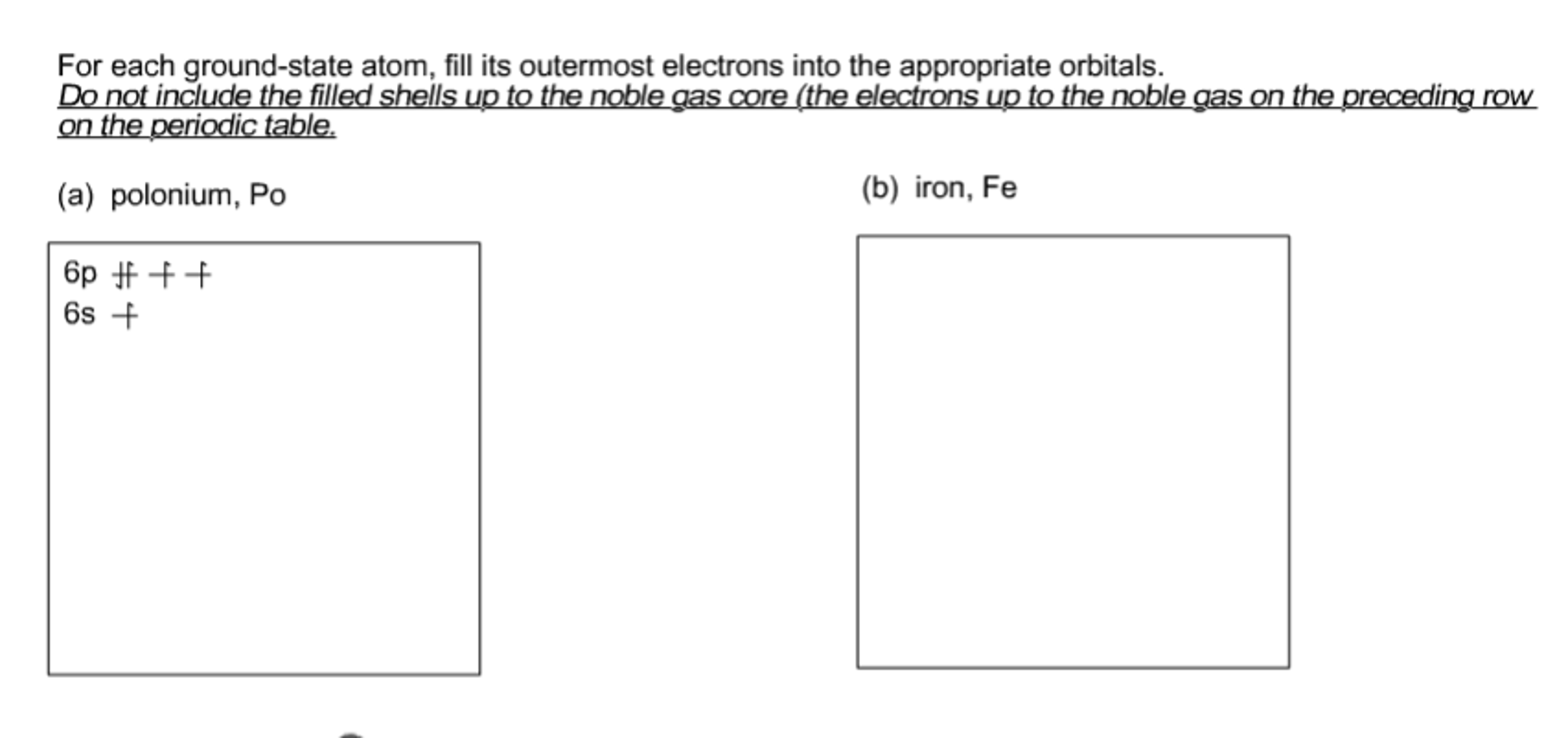 Solved For each ground-state atom, fill its outermost | Chegg.com