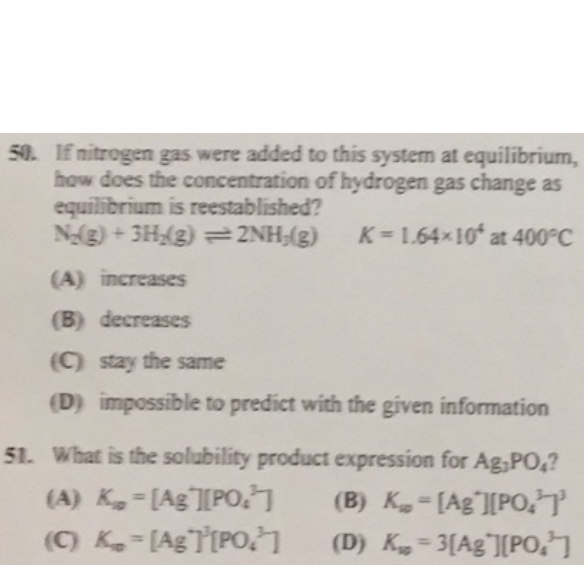 Solved If nitrogen gas were added to this system at | Chegg.com