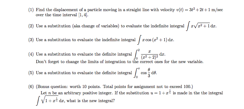 Solved Find the displacement of a particle moving in a | Chegg.com