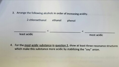 Solved Arrange the following alcohols in order of increasing | Chegg.com