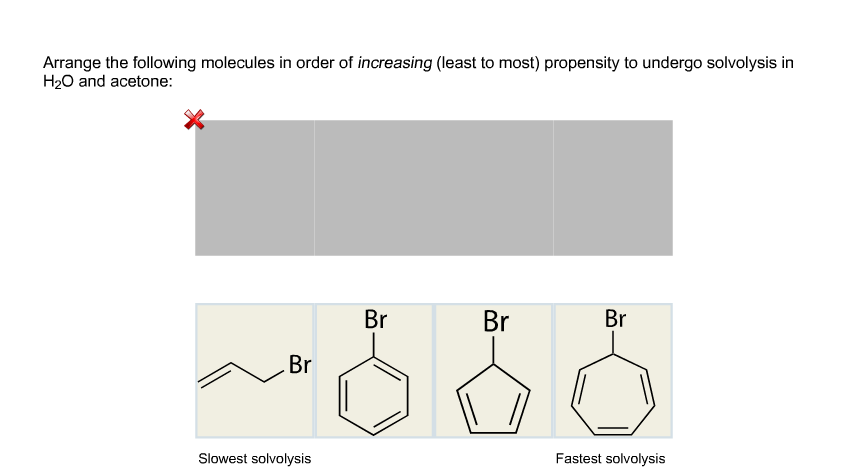 Solved The fastest solvolysis is the compound going through | Chegg.com
