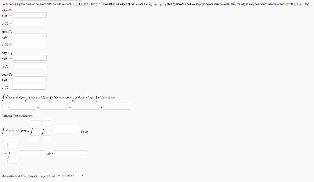 Solved Let C be the square oriented counterdlockwise with | Chegg.com