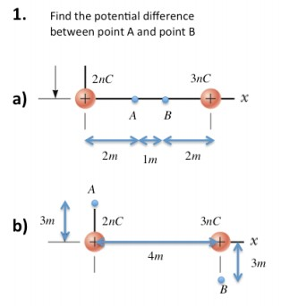 Solved Find the potential difference between point A and | Chegg.com