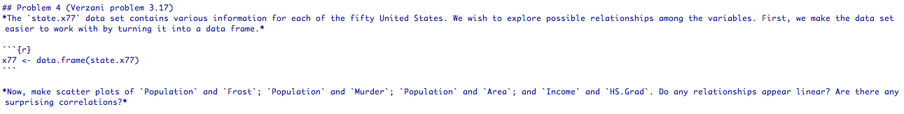 *The "state.x77" data set contains various | Chegg.com