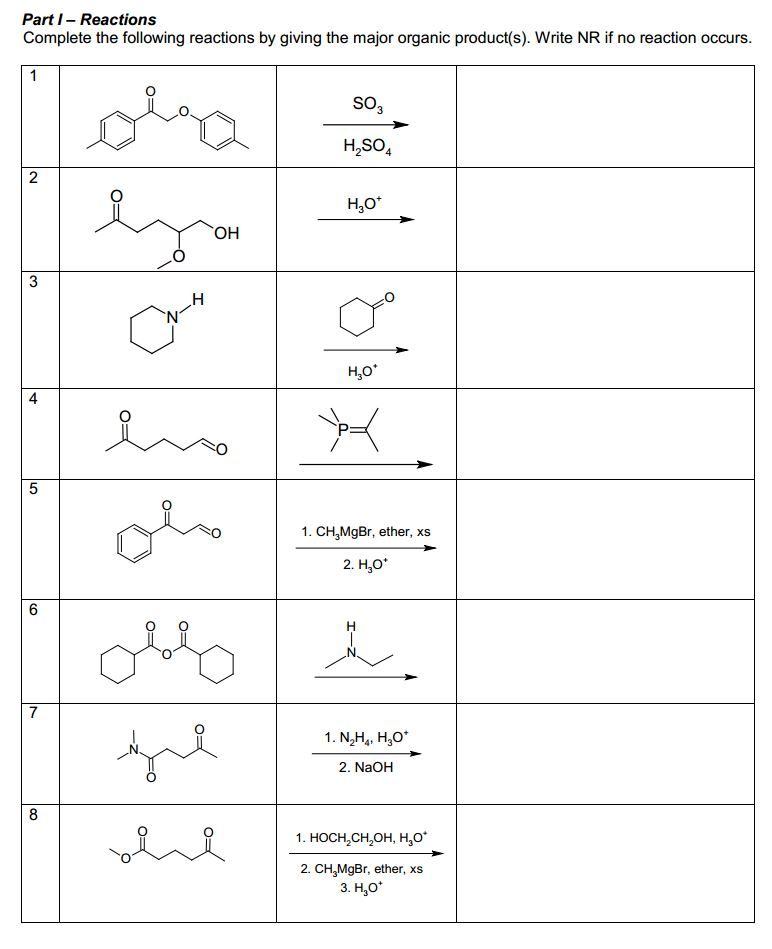 Solved: Part 1 ? Reactions Complete The Following Reaction... | Chegg.com