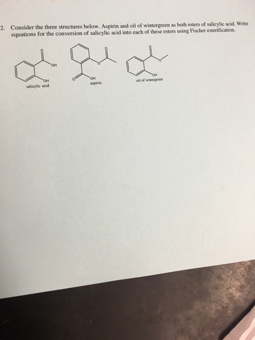 Solved Consider the three structures below. Aspirin and oil | Chegg.com