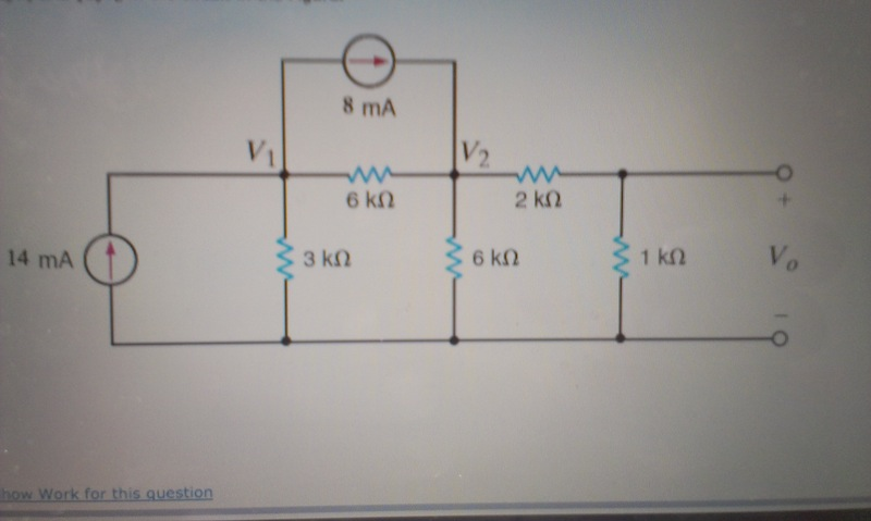 Solved Use nodal analysis to find both (a)V1 and (b)Vo in | Chegg.com
