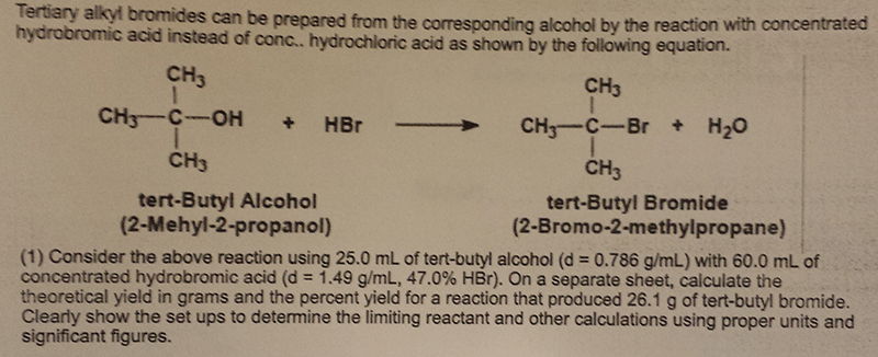 Solved Tertiary alkyl bromides can be prepared from the | Chegg.com