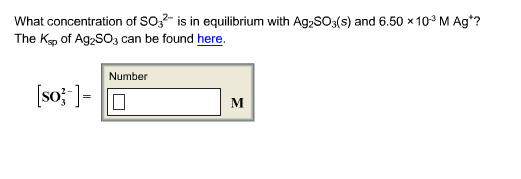 Solved What concentration of SO3-2 is an equilibrium with | Chegg.com