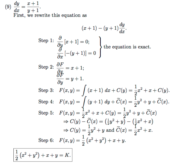 Solved 9) dy_2+1 dx y1 First, we rewrite this equation as | Chegg.com