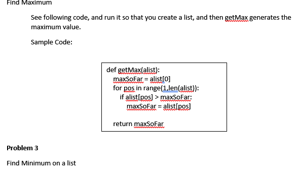 Solved Find Maximum See following code, and run it so that | Chegg.com