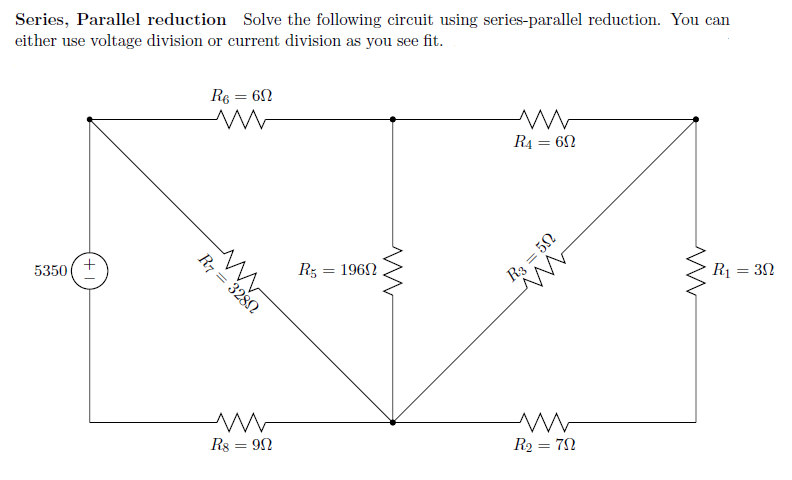 Solved Series Parallel Reduction Solve The Following