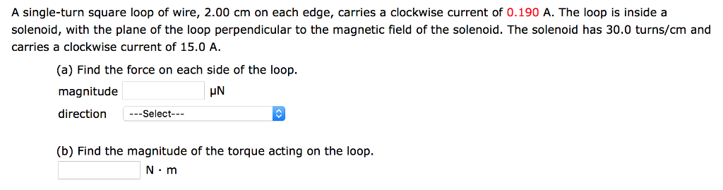 Solved A single-turn square loop of wire, 2.00 cm on each | Chegg.com