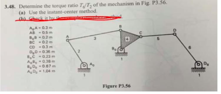 Solved Determine the torque ration of mechanism below using | Chegg.com