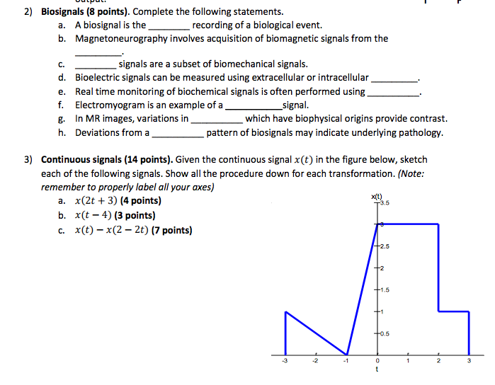 Solved Biosignals. Complete the following statements. a. A | Chegg.com