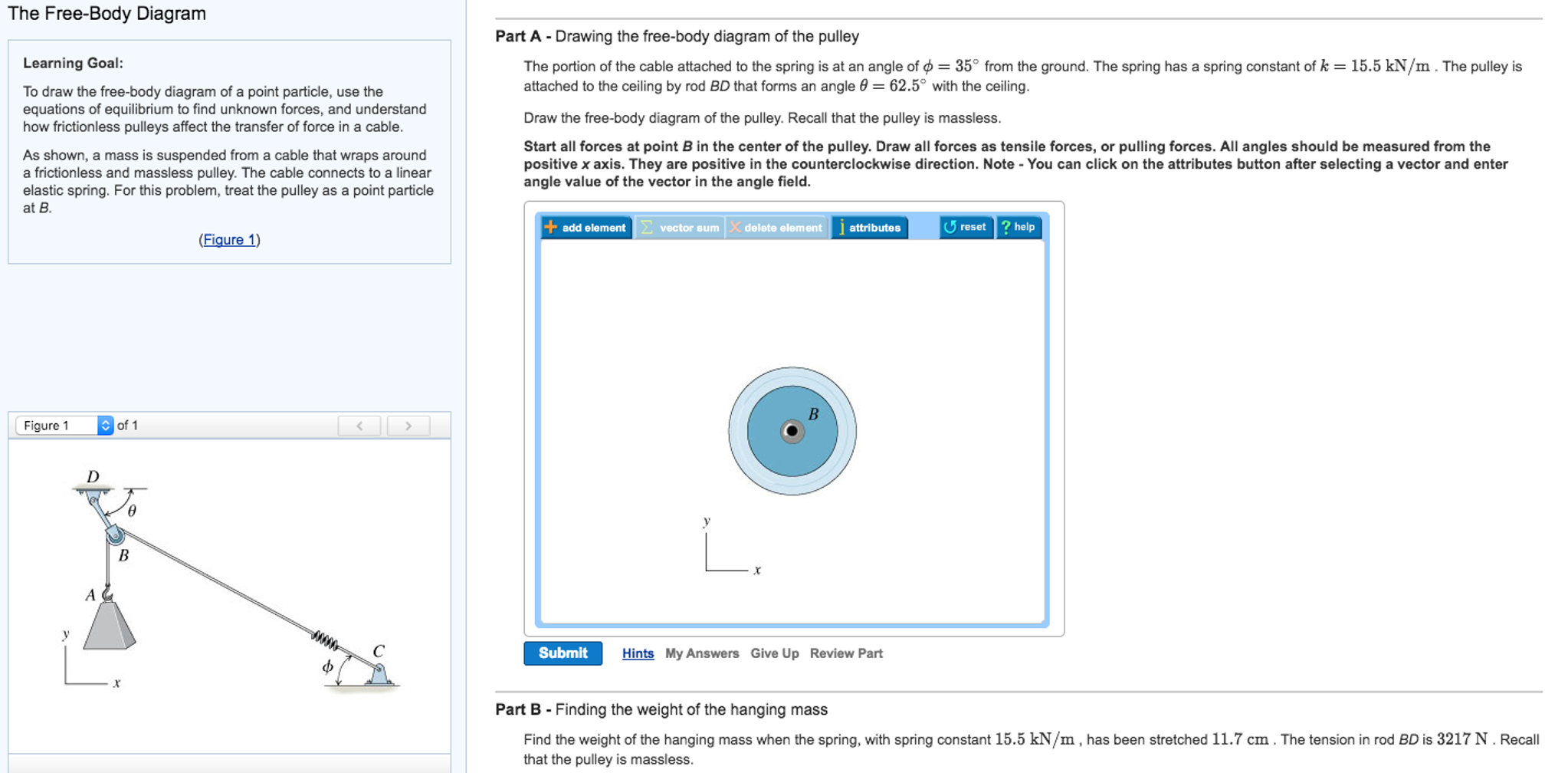 Solved To draw the free-body diagram of a point particle, | Chegg.com
