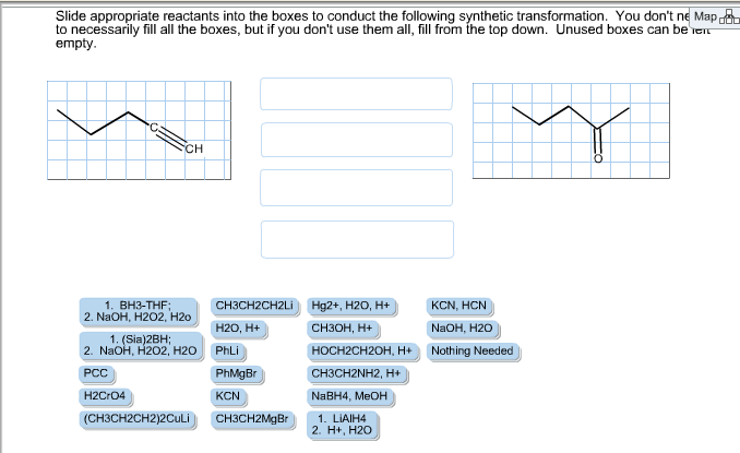 Solved Slide appropriate reactants into the boxes to conduct | Chegg.com